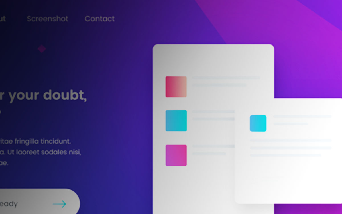 My selection Dribbble # 1: Landing page - Benjamin Simier